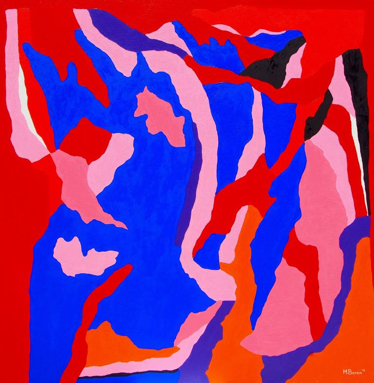 INNER FLOWER - BLEU Painting by Martin Baran | Saatchi Art