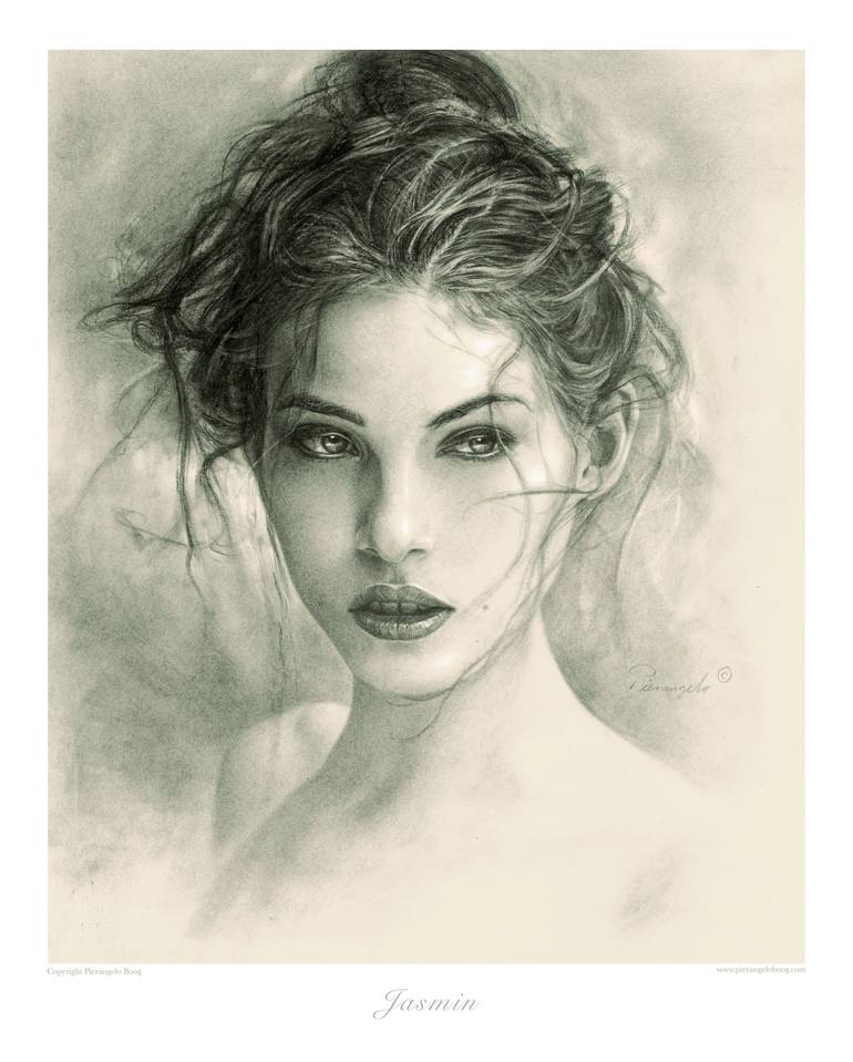 Jasmin Drawing by Pierangelo Boog | Saatchi Art