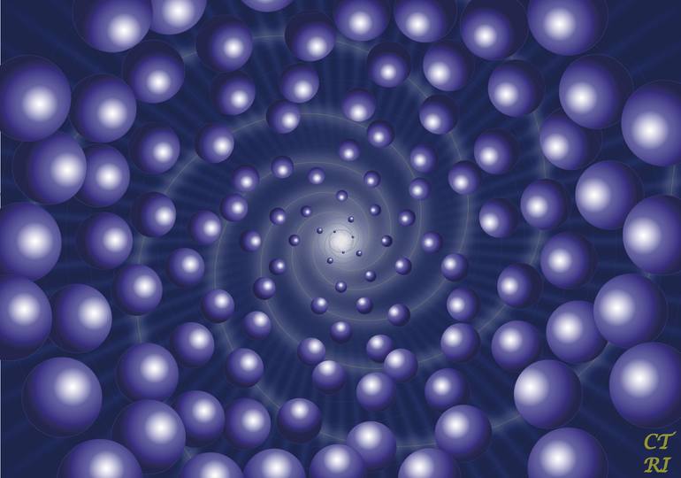 Blue Violet Photons Painting by Carla T R Iacobone | Saatchi Art