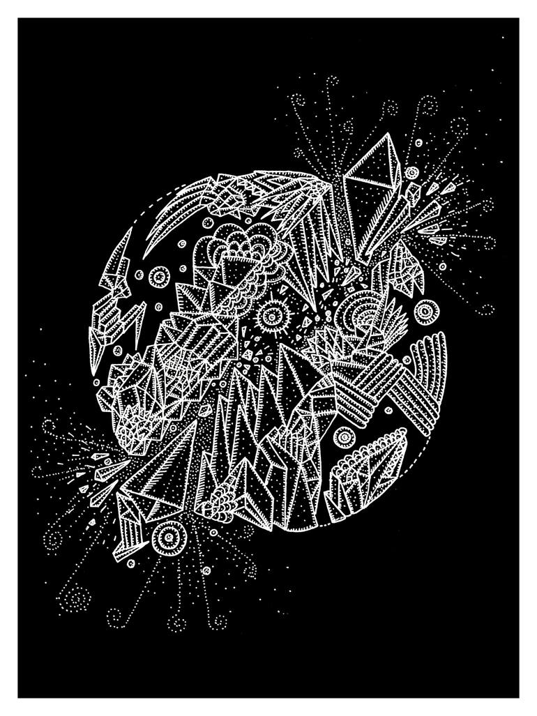 Two Worlds Drawing by Alejandro Castellanos | Saatchi Art