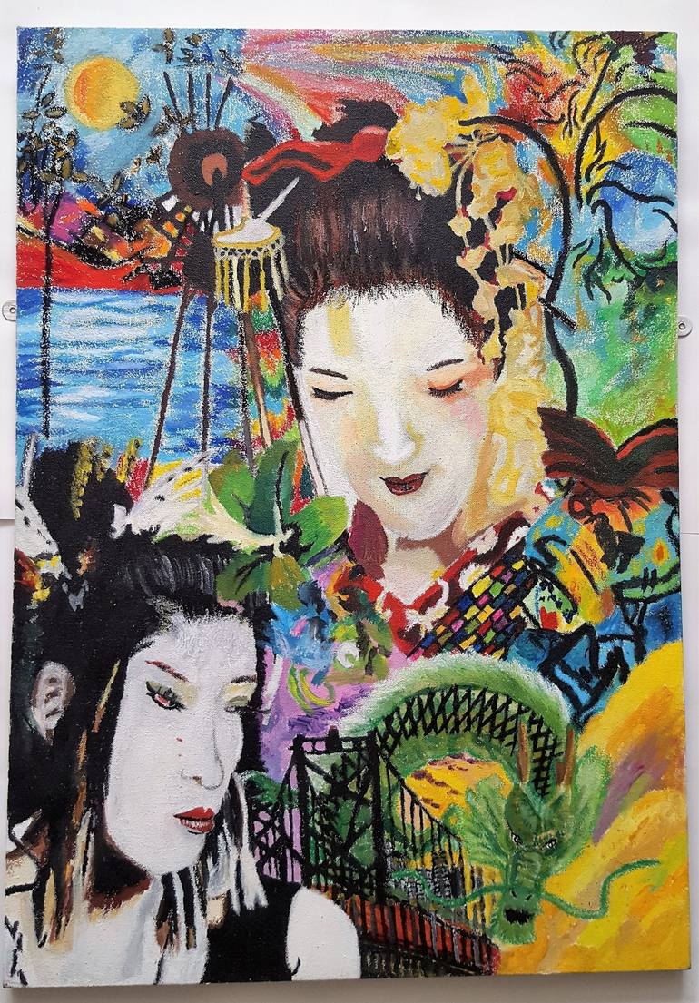 The Story Of A Geisha Painting by Sophie Nelson-Iye | Saatchi Art
