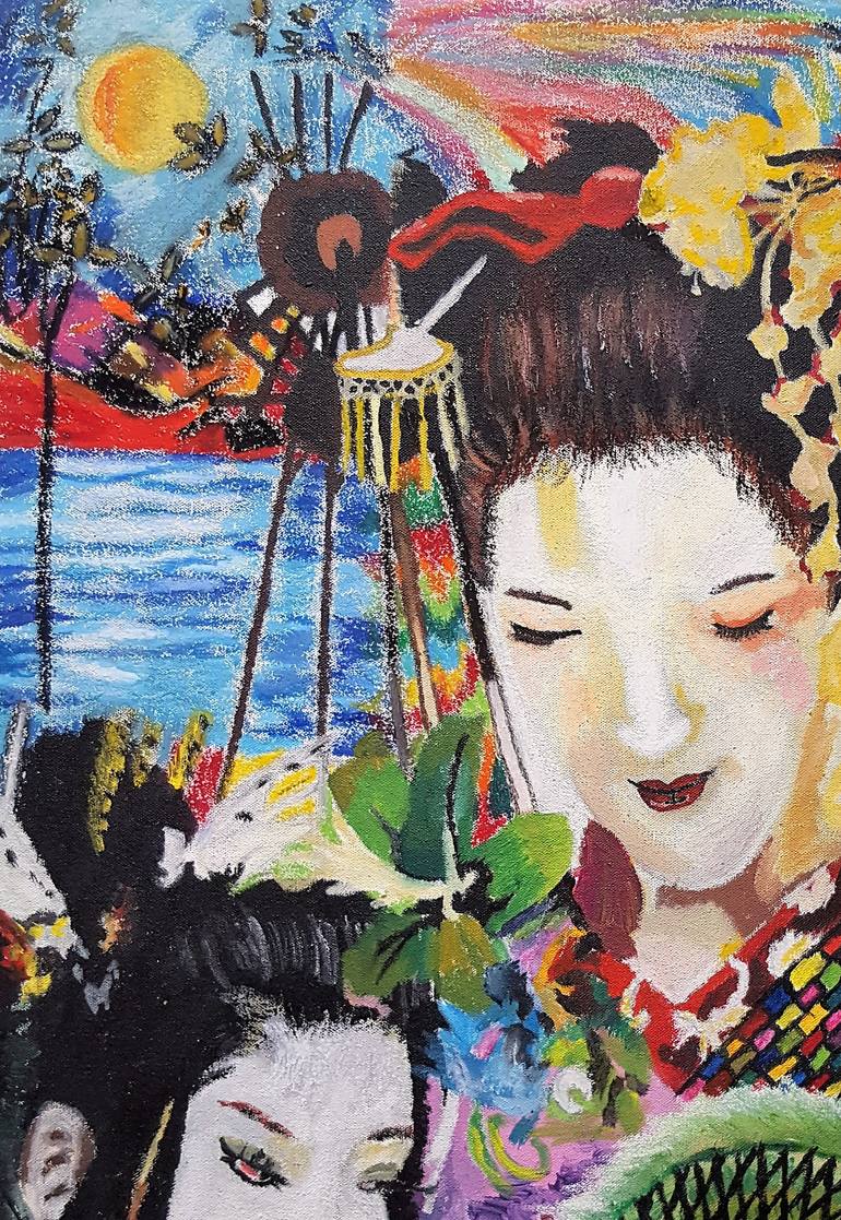 The Story Of A Geisha Painting by Sophie Nelson-Iye | Saatchi Art