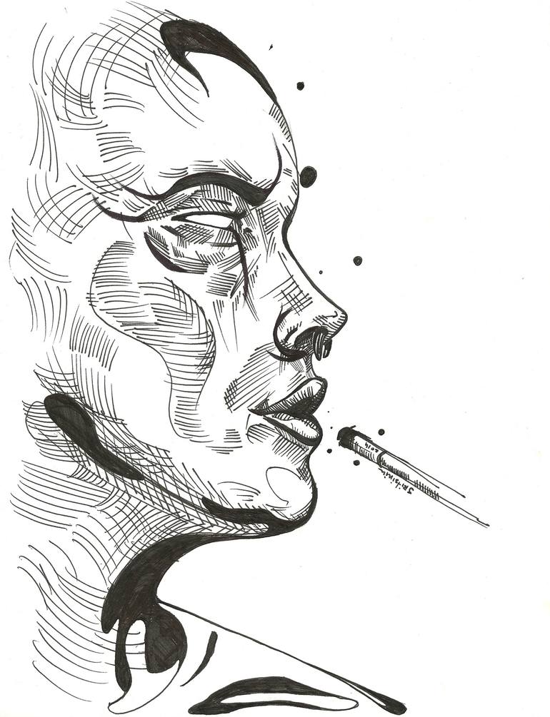 Septum Intrigue Drawing by Gleb Gritsinin | Saatchi Art