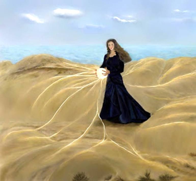 The Fairy Desert Painting by matilda daescu | Saatchi Art