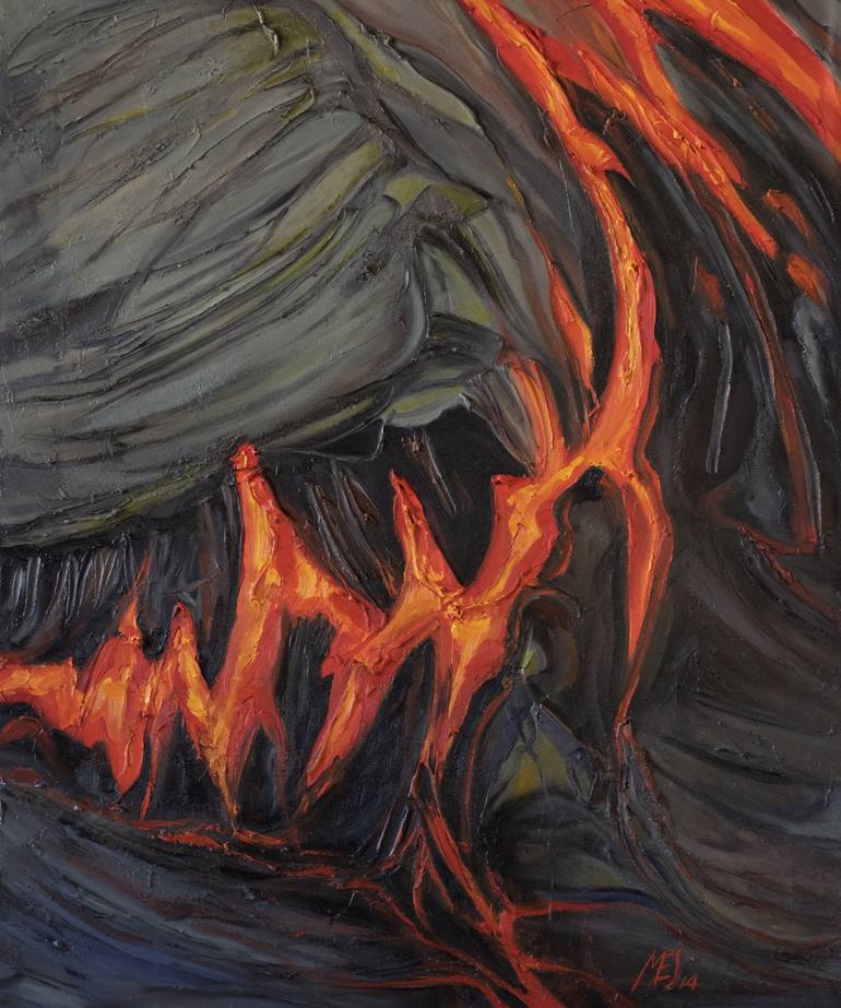 Magma Painting by MEugenia Serrano | Saatchi Art