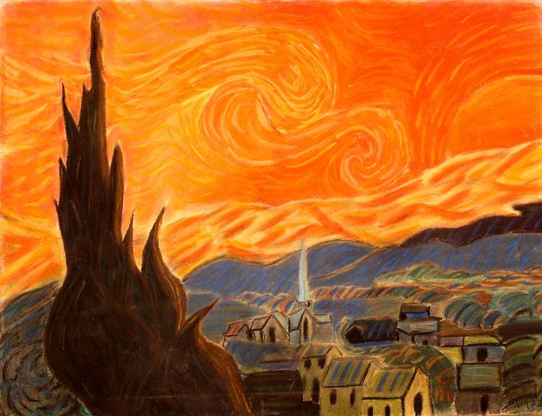 Dusky Evening Drawing by Paul Brock | Saatchi Art