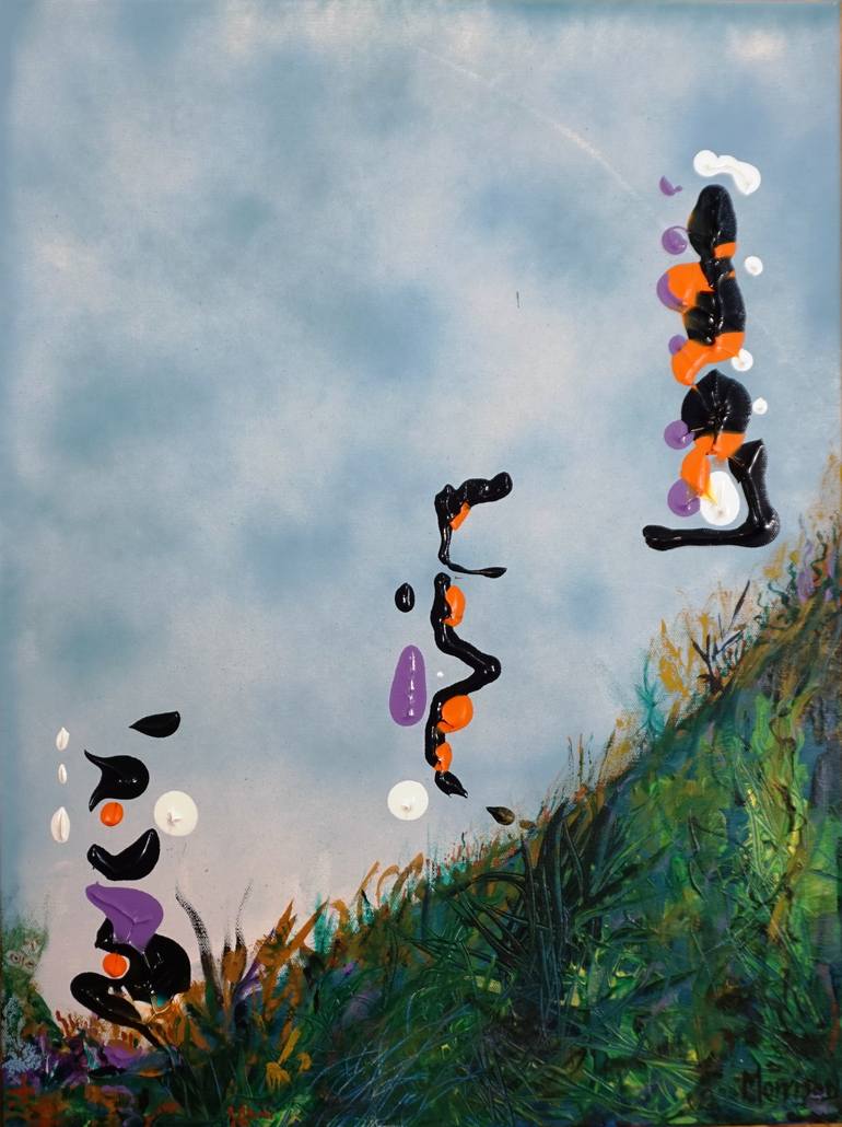 Robots on the Loose! Painting by Michael Todd Morrison | Saatchi Art