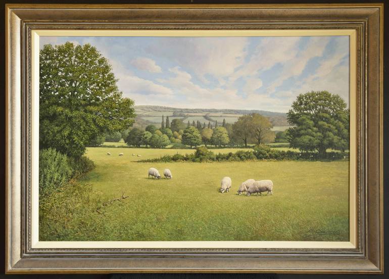 AN ENGLISH PASTURE Painting by PHILIP GERRARD | Saatchi Art