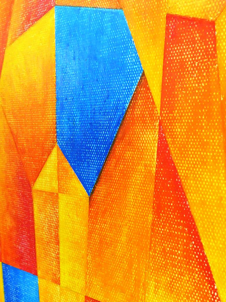 The Geometric Silence of Mister S Painting by Vincent Glo | Saatchi Art