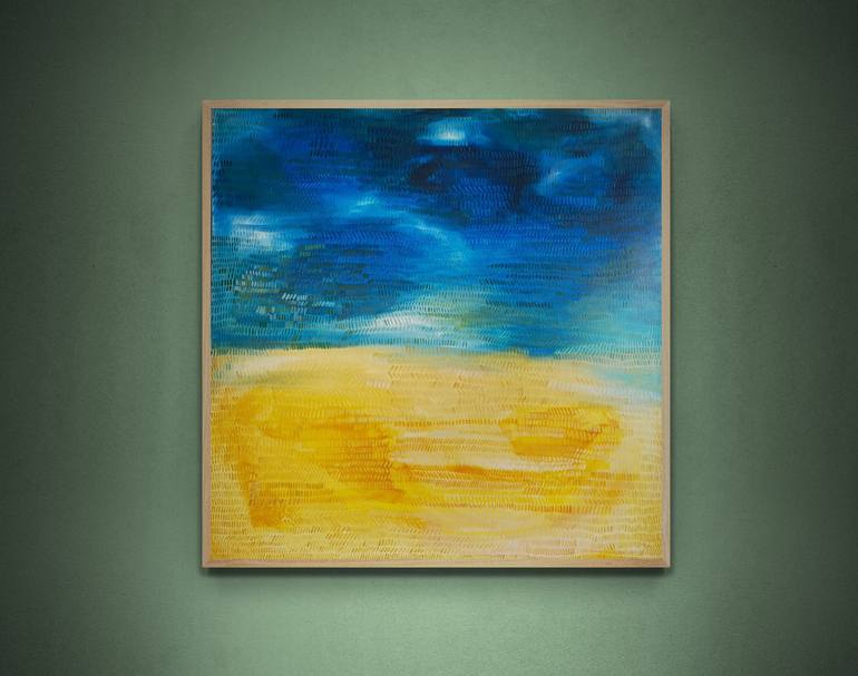 Night Sky - framed Painting by Karen Goddard | Saatchi Art