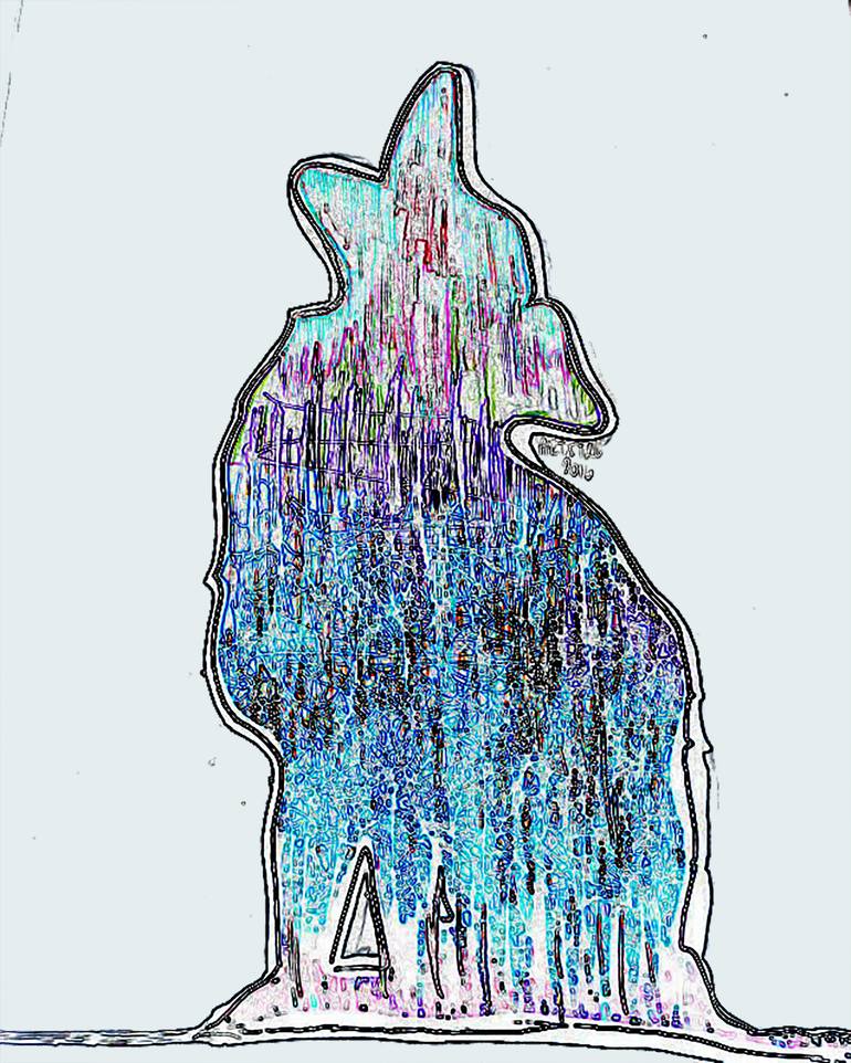 Winter Wolf Drawing by Charlie Lewin | Saatchi Art