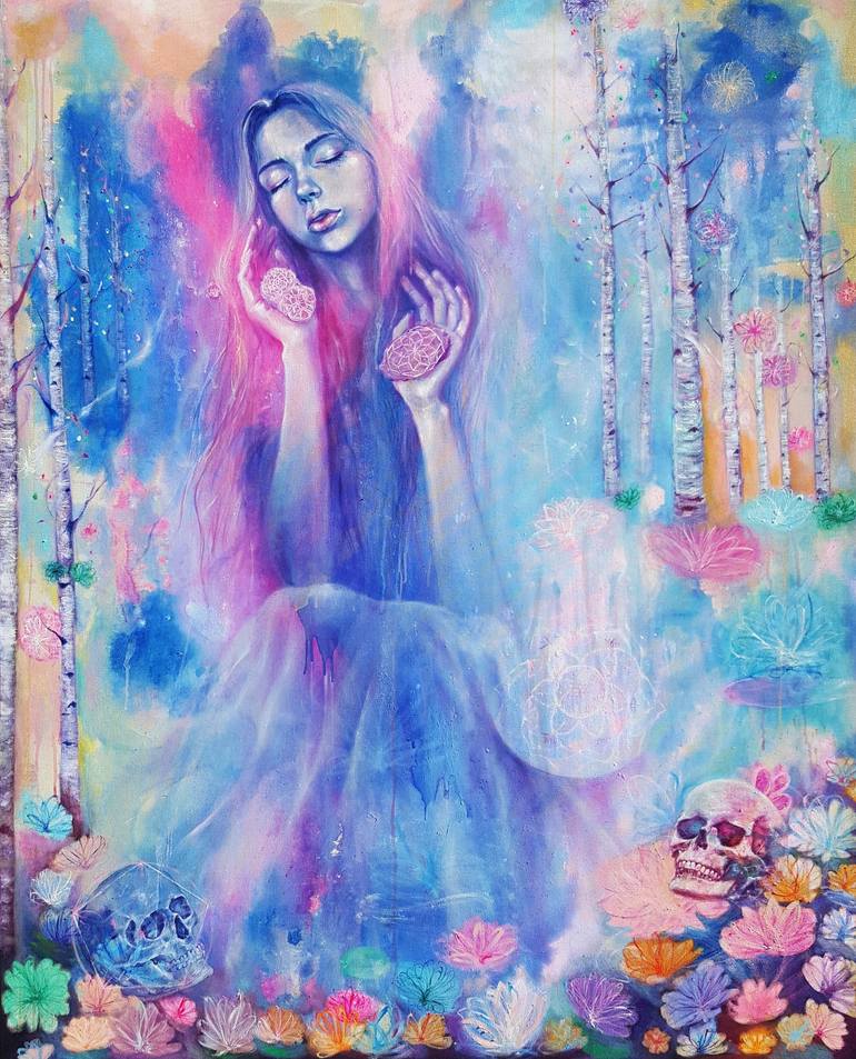 The Forest of Nirvana Painting by Eury Kim | Saatchi Art