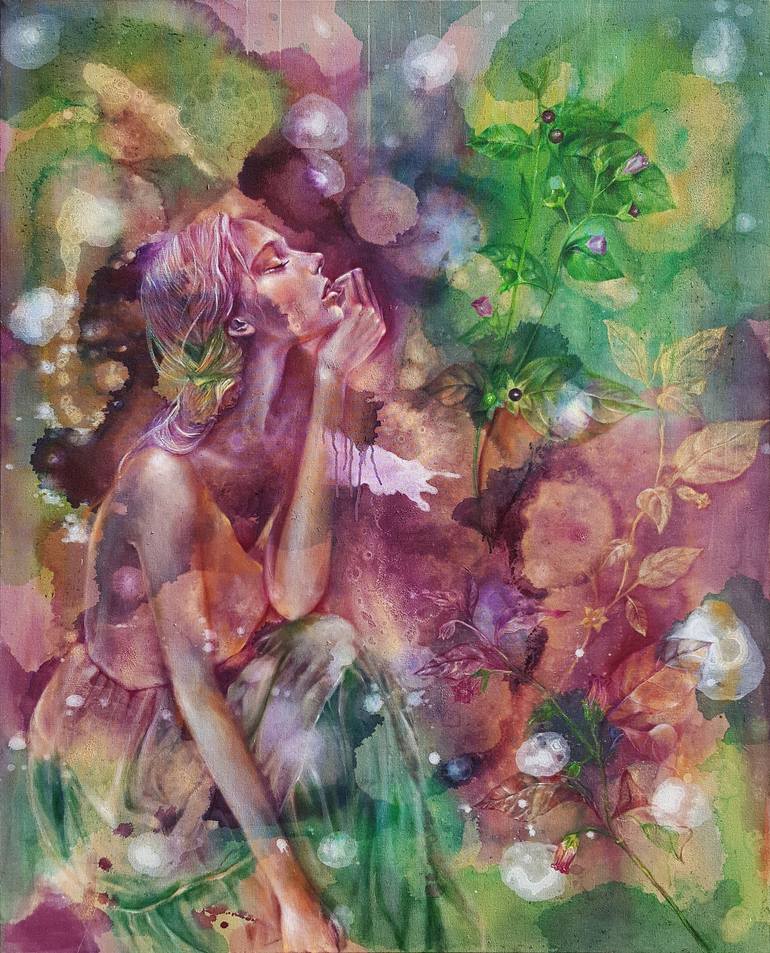 Nightshade Painting by Eury Kim | Saatchi Art