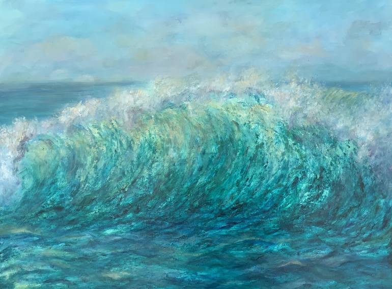 Ocean Wave, Seaglass by Diane Rieger Painting by Diane Rieger | Saatchi Art