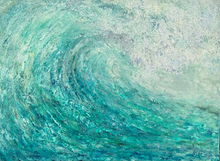 Sea Foam Mist Painting by Diane Rieger | Saatchi Art