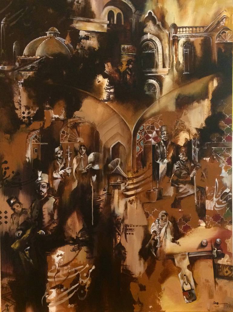 Old Tehran Painting by Sepideh Goodarzi | Saatchi Art