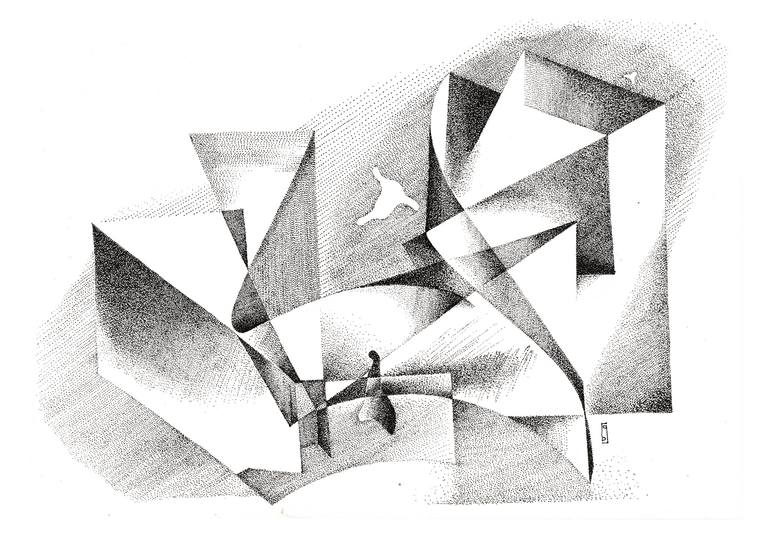 Scene space Drawing by Bulat Baishev | Saatchi Art