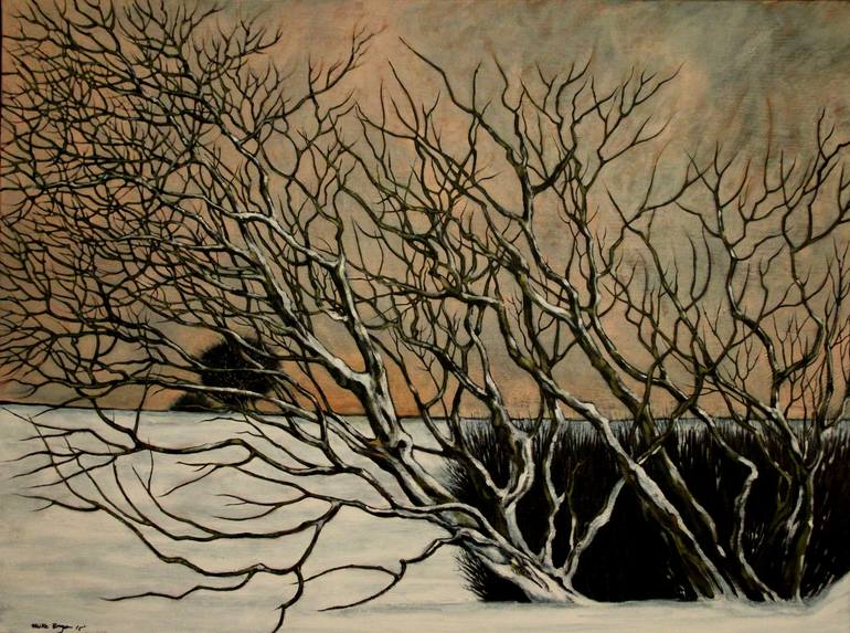 Winter Trees Painting by Michael Brogan | Saatchi Art