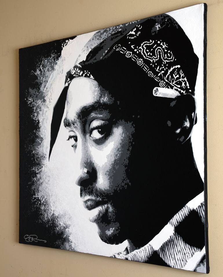 Tupac Shakur Painting by Guy B Roames | Saatchi Art