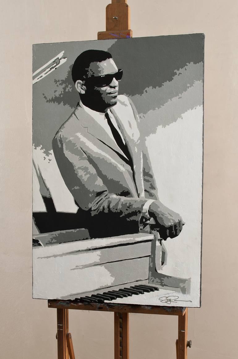 Ray Charles Painting by Guy B Roames | Saatchi Art