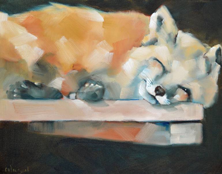 Winking Fox Painting by Cheryl Wilson | Saatchi Art