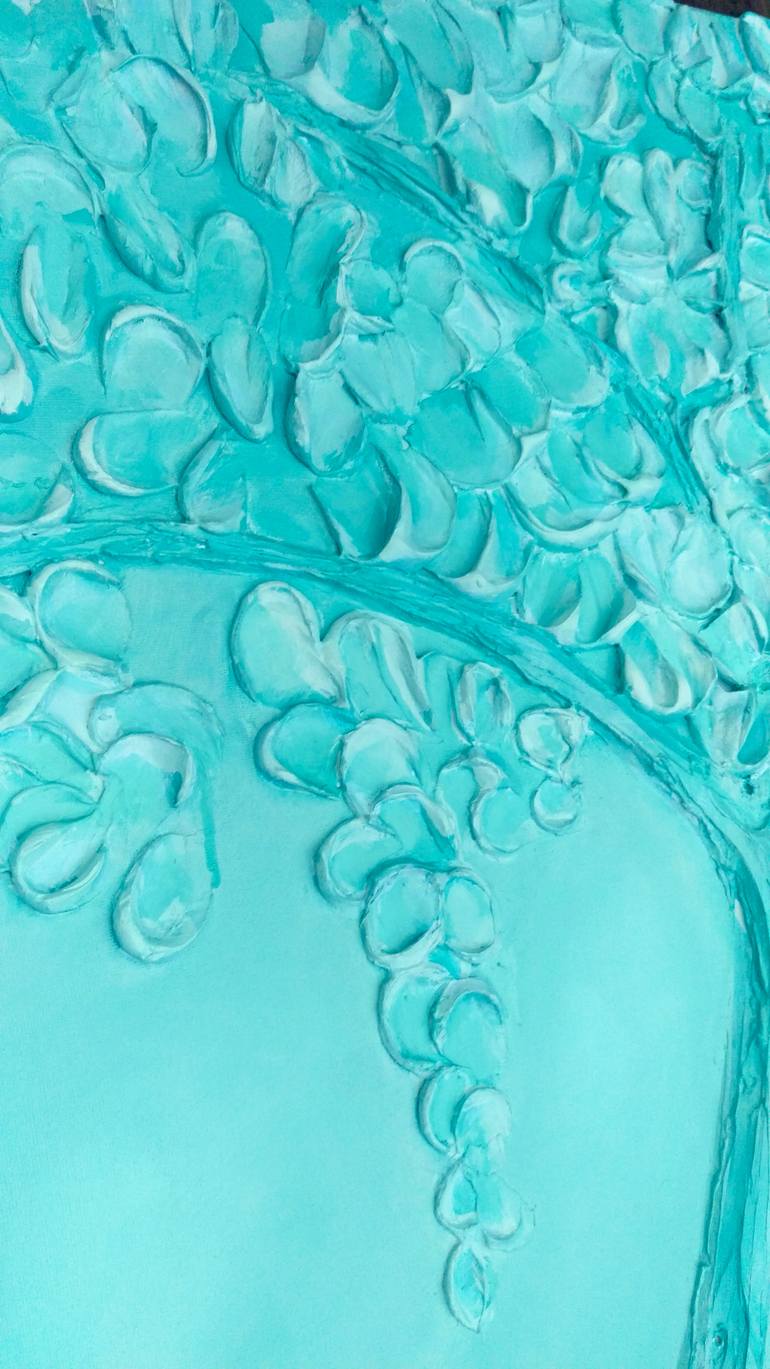 TURQUOISE TREE Painting by Kate Challinor | Saatchi Art
