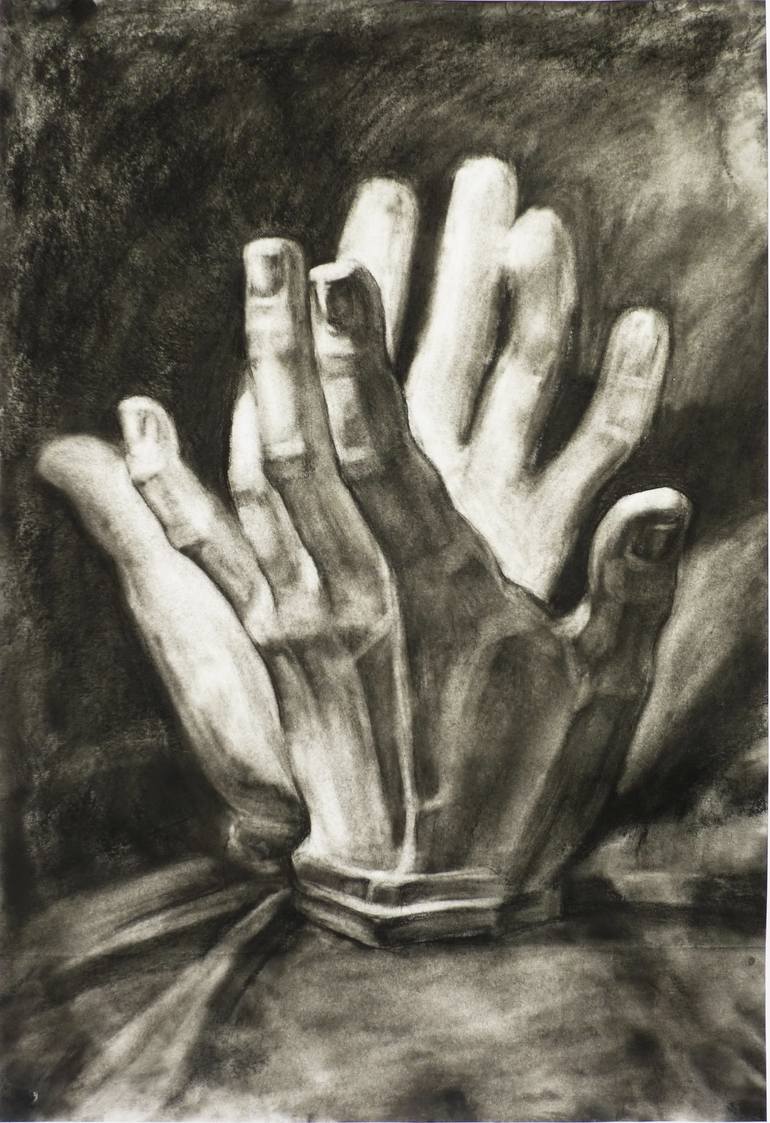 Gypsum hands Drawing by Margarita Krut | Saatchi Art