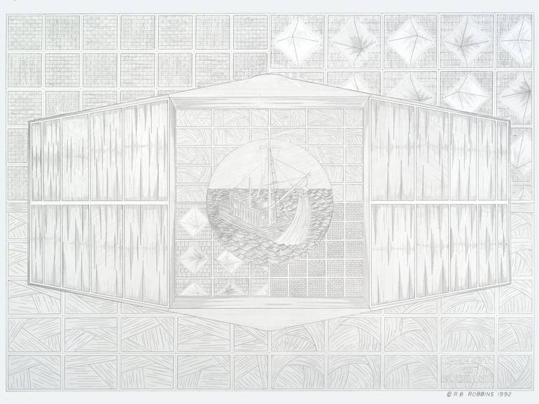Ship In The Ring Drawing by Robert Robbins | Saatchi Art