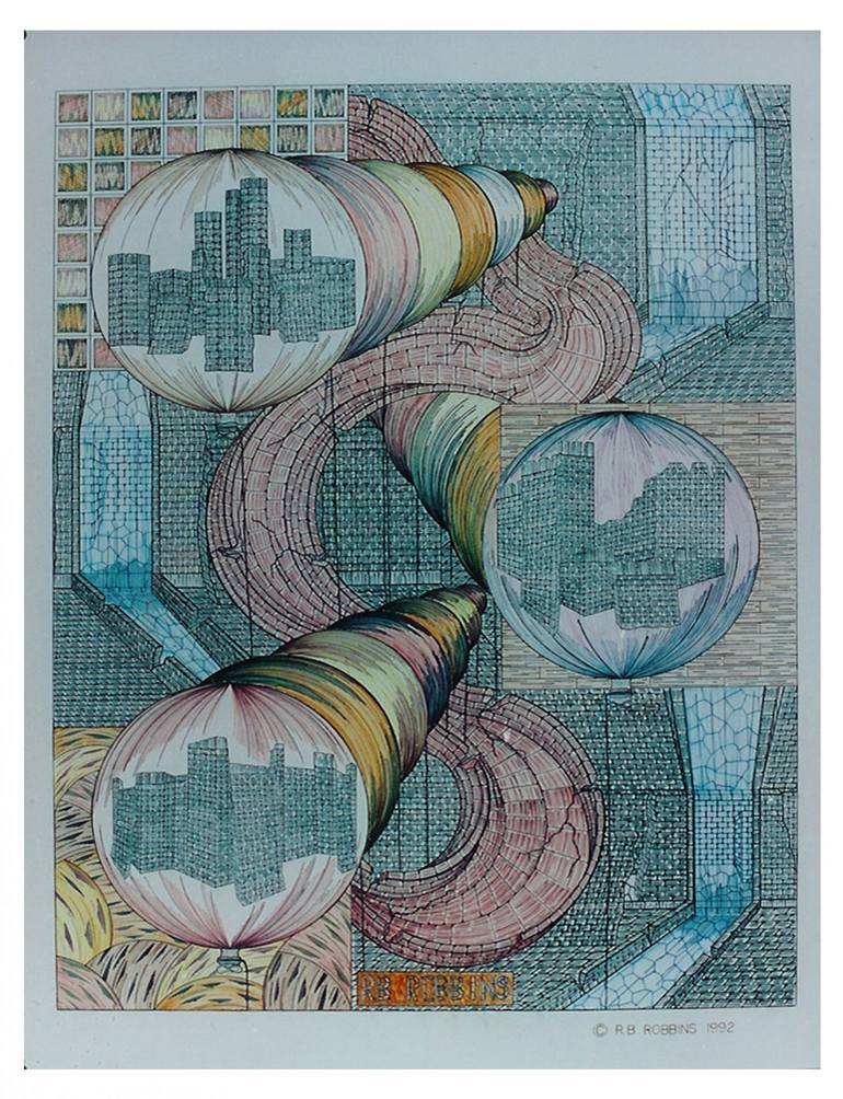 Rising Castles Drawing by Robert Robbins | Saatchi Art