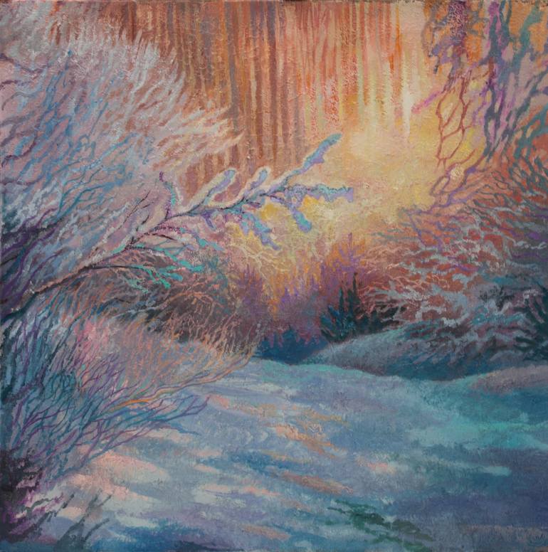 Winter frost Painting by Sergey Lesnikov | Saatchi Art