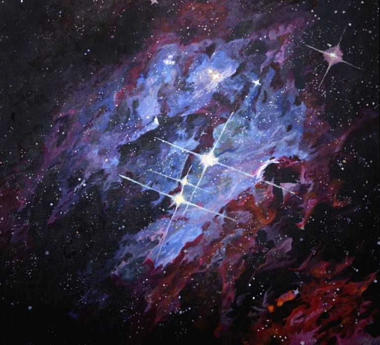 The Runningman Nebula Painting by Simon Parry | Saatchi Art