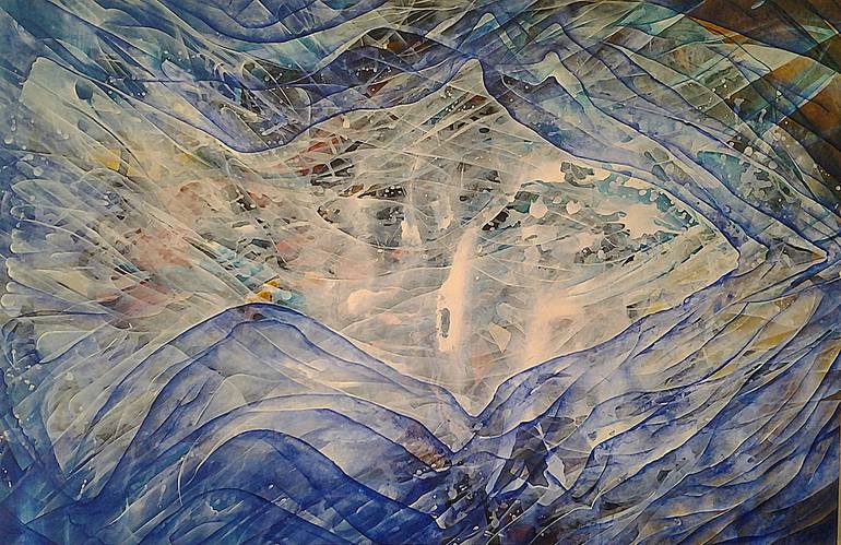 cercando il cielo in un mare blu Painting by Angelo Antonio Falmi ...