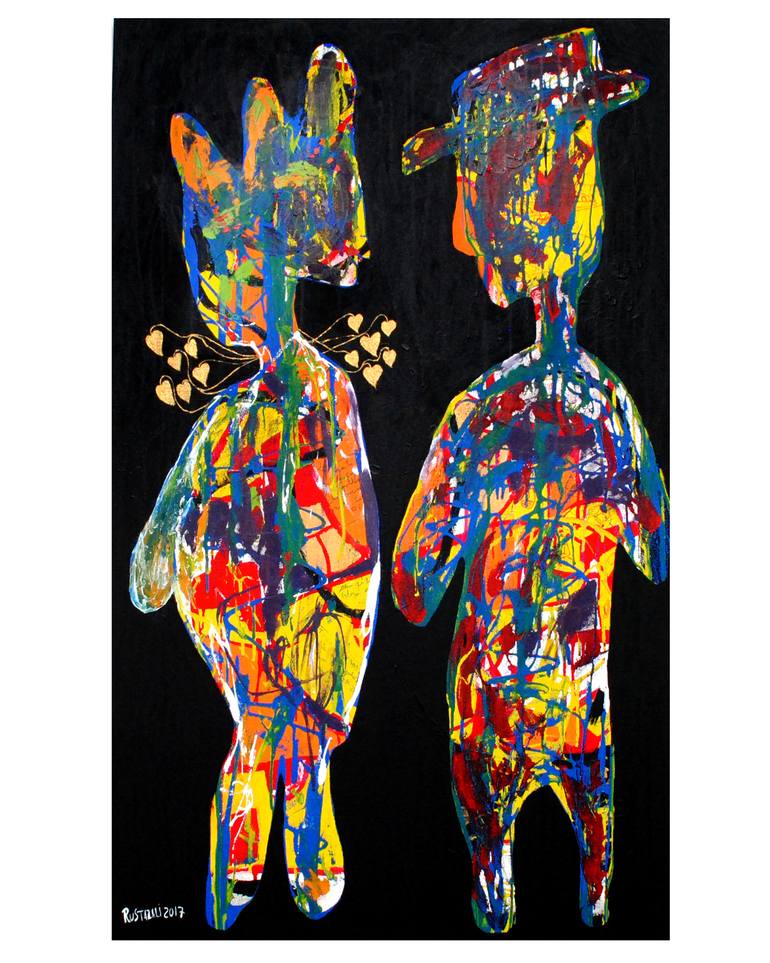 Standing on two sides even more Painting by Rusta Zali | Saatchi Art