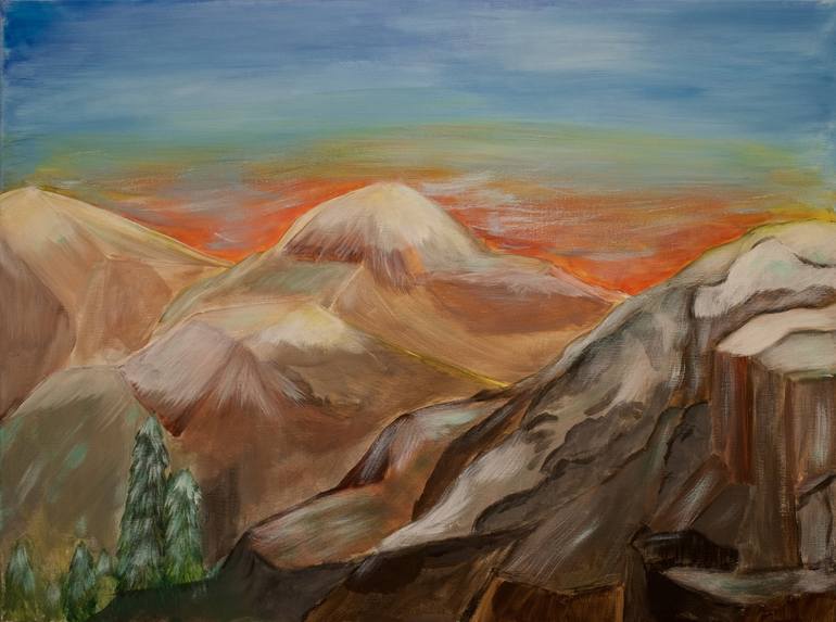 A Mountain View Painting by Becky Danese | Saatchi Art