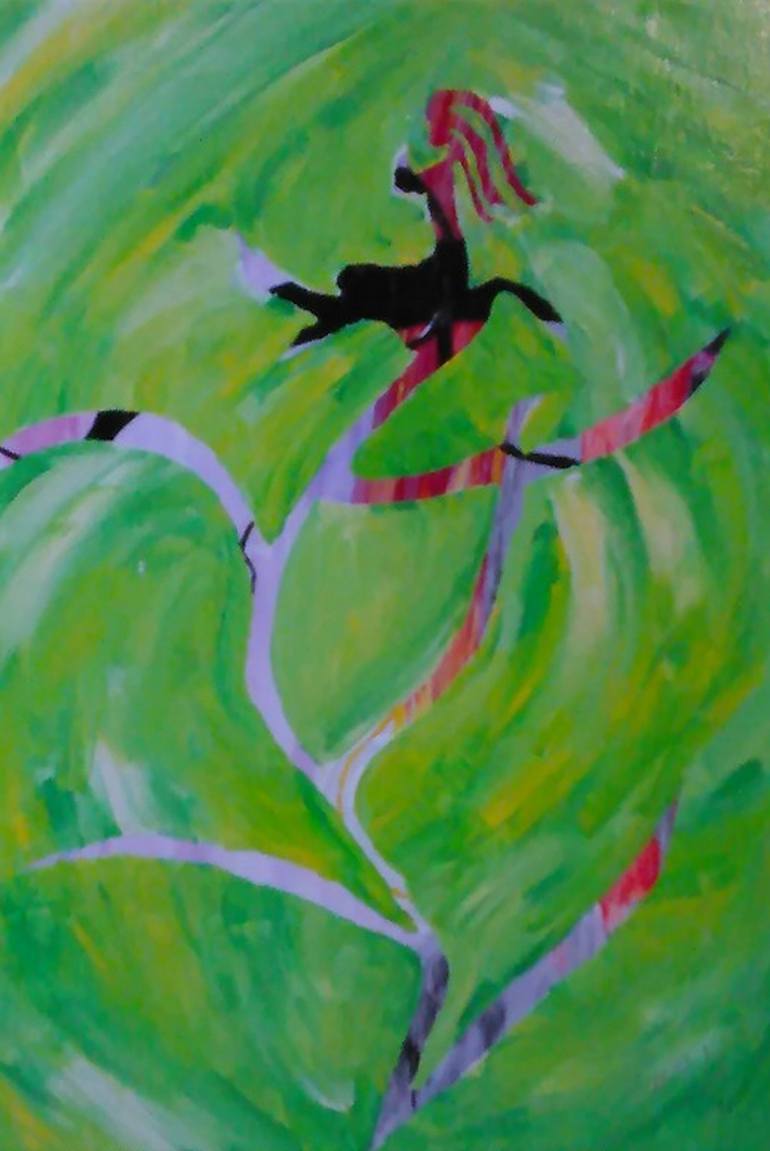 Fairy Meditating at Twilight Painting by Brenda Vaughn | Saatchi Art