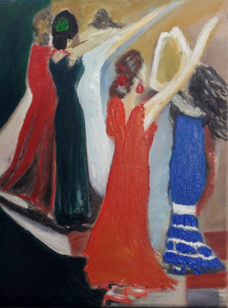 Let’s dance ... Painting by Haiyan Wang | Saatchi Art