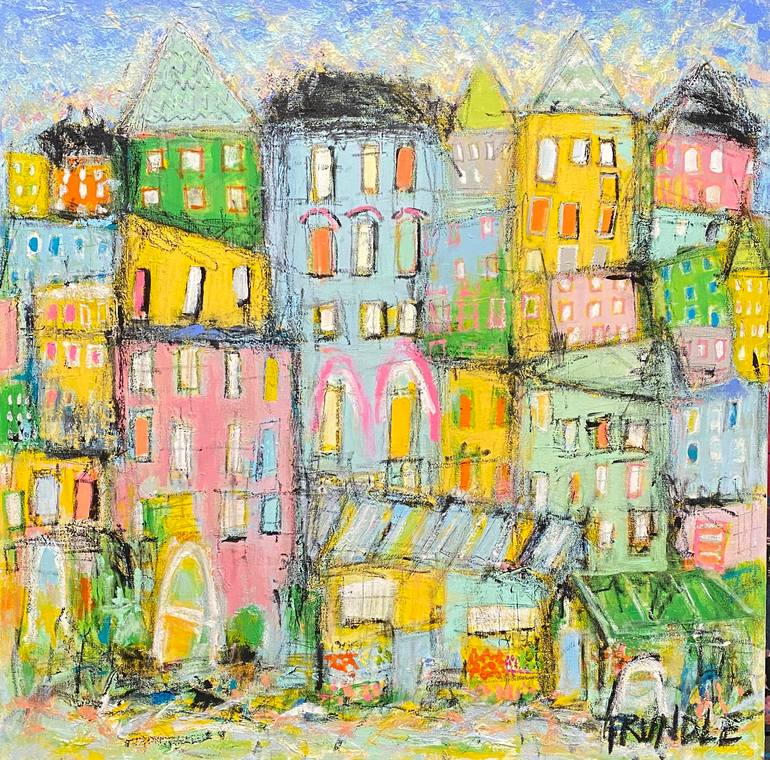 Urban Dawn Painting by Sarah Trundle | Saatchi Art