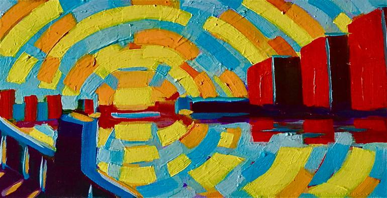 London Sunset 1 Painting by Wooddell David | Saatchi Art