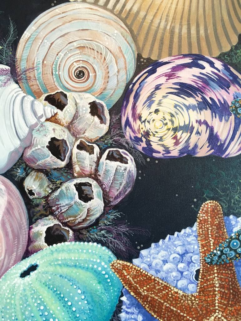 Reef Shells Painting by Clint Eagar | Saatchi Art