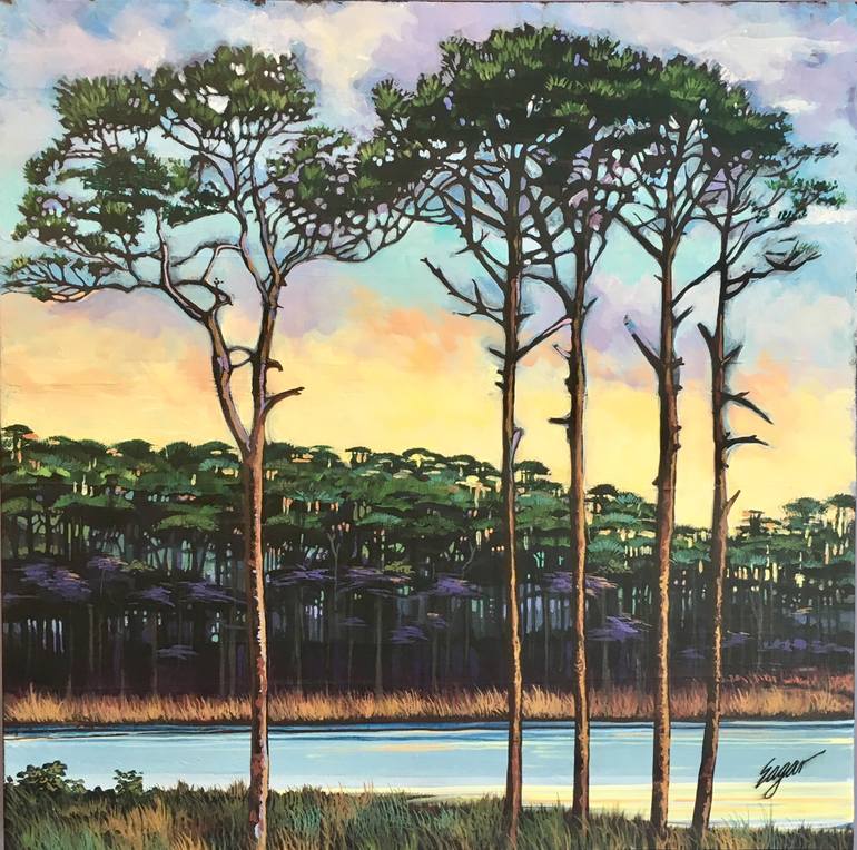 Forest Lagoon Painting by Clint Eagar | Saatchi Art
