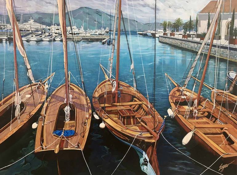 Harbor View Painting by Clint Eagar | Saatchi Art