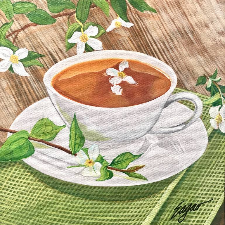 Zen Tea Tim Painting by Clint Eagar | Saatchi Art