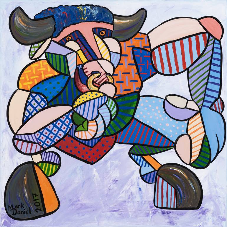 Minotaur Painting by Mark Daniel | Saatchi Art