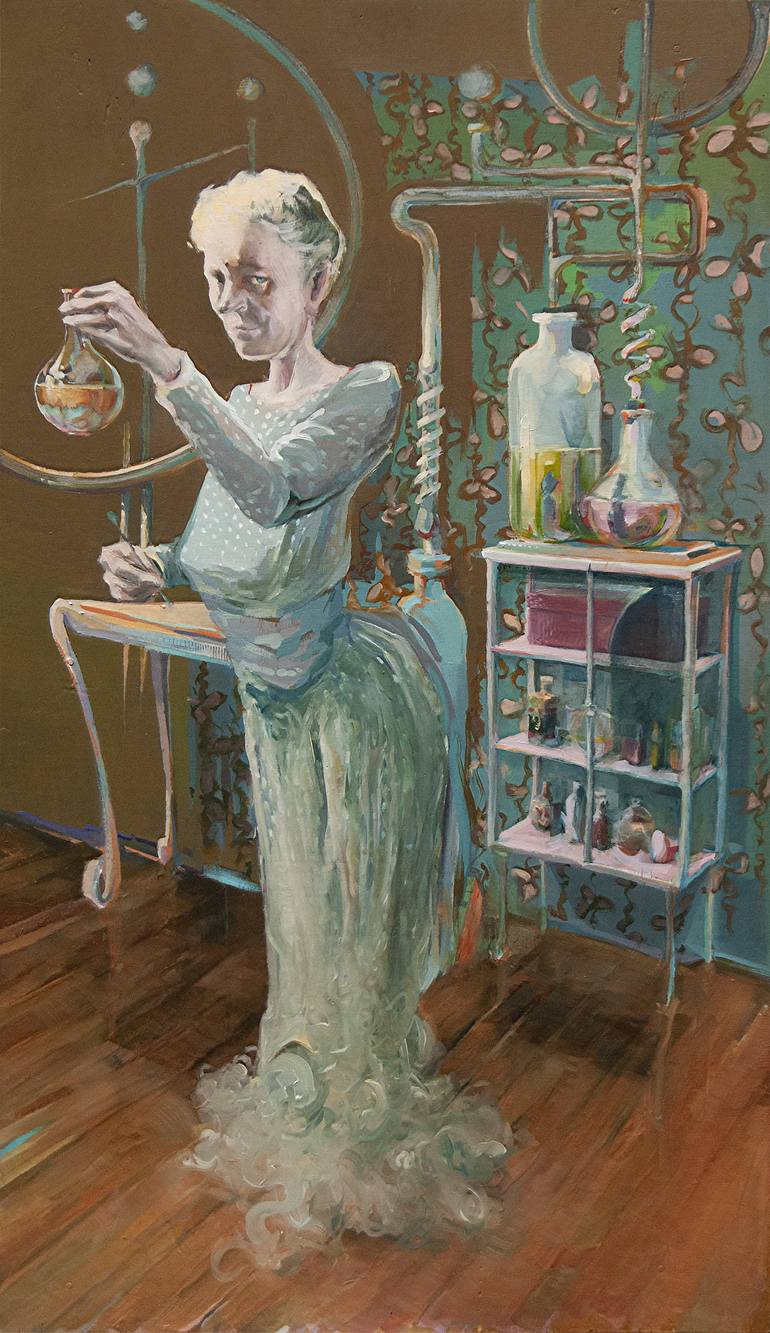 Maria Curie Skłodowska Painting by Patryk Tyburkiewicz | Saatchi Art