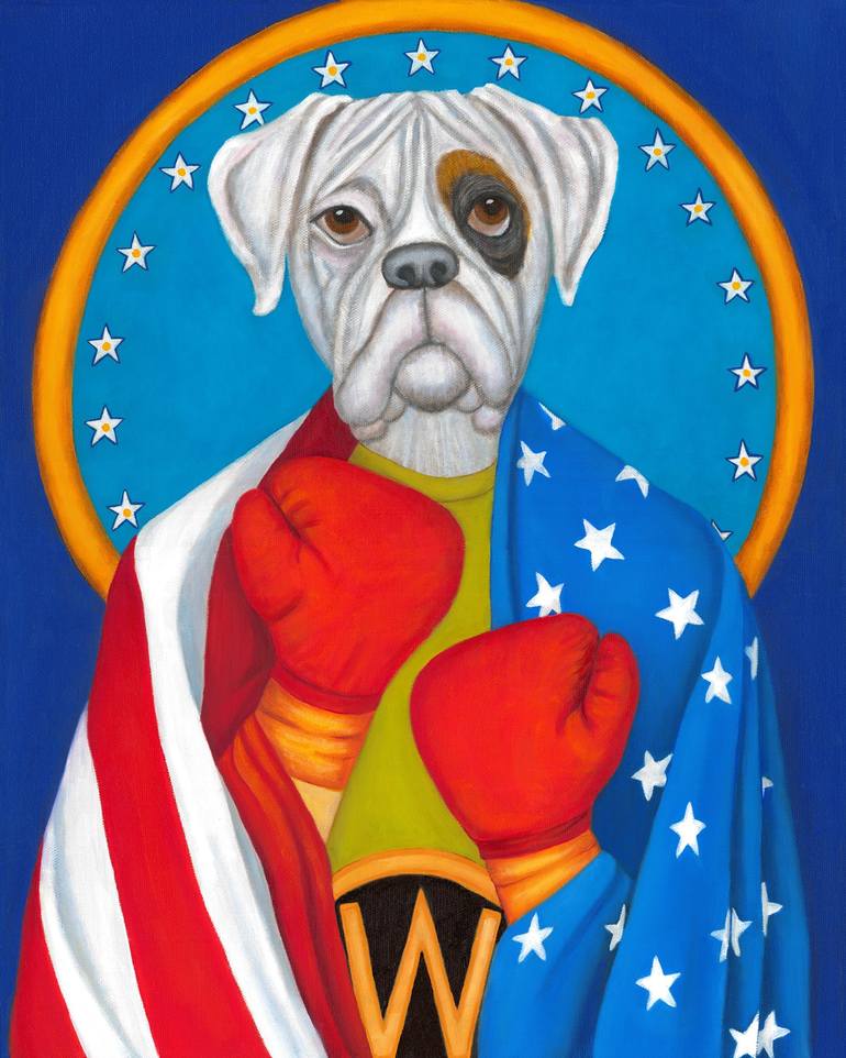 The Boxer Painting by Dawna Boehmer | Saatchi Art