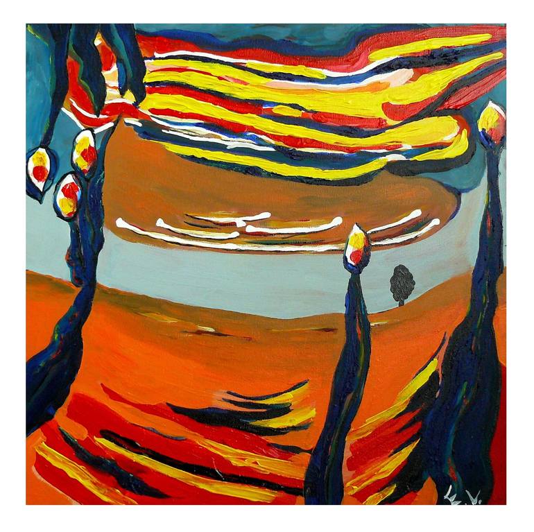 The scream landscape Painting by Elisabeta Vlad | Saatchi Art
