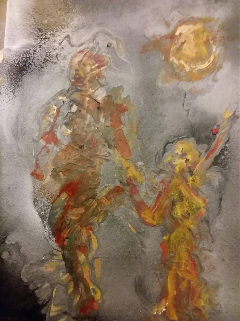 Mother and daughter Painting by Robert turano | Saatchi Art