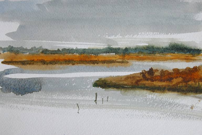 River Manych 3 Painting by Alexander Stadnik | Saatchi Art