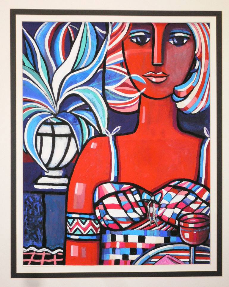 Waiting On Matisse Painting by Krysia Michna-nowak | Saatchi Art