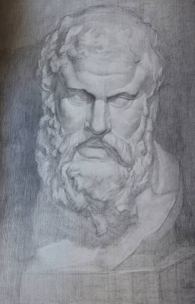 Hercules head Drawing by Ilya Tursabaev | Saatchi Art